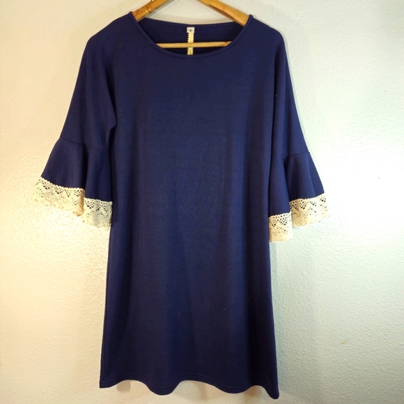 Uncle Frank | Dresses | Uncle Frank Crochet Sleeve Dress | Poshmark